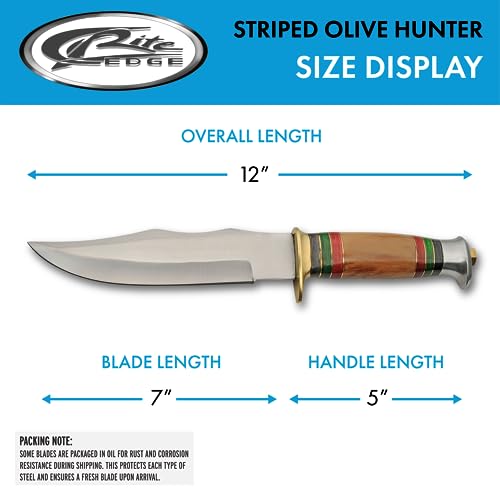 SZCO Supplies 12" Wood Handled Heavy Duty Stainless Steel Outdoor Hunting Knife With Sheath