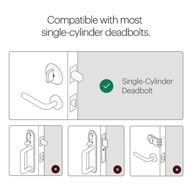 August Wi-Fi, (4th Generation) Smart Lock β Fits Your Existing Deadbolt in Minutes, Silver