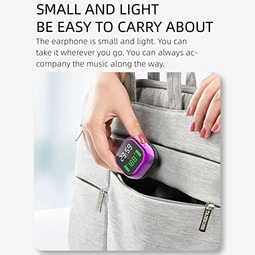 Wireless Earbud Sensitive Surround Sound Effect Bluetooth-compatible5.1 Mini Stereo Sports in-Ear Earbud for Doing Sports Purple