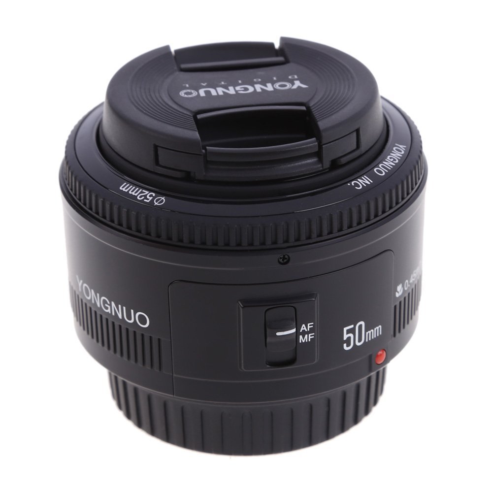 Yongnuo YN50mm F/1.8 Lens Large Aperture AF Lens in Black for Canon EOS Rebel Digital Camera+INSEESI Clean Cloth (LYSB01535NNGY-ELECTRNCS)