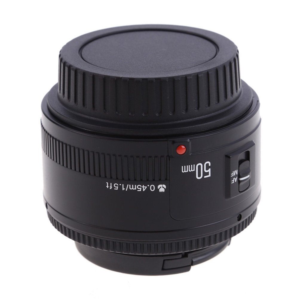 Yongnuo YN50mm F/1.8 Lens Large Aperture AF Lens in Black for Canon EOS Rebel Digital Camera+INSEESI Clean Cloth (LYSB01535NNGY-ELECTRNCS)