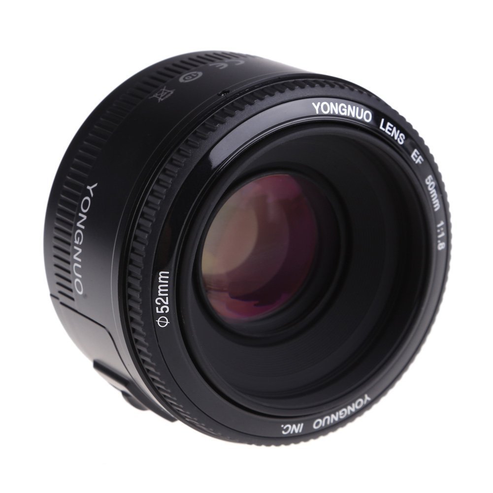 Yongnuo YN50mm F/1.8 Lens Large Aperture AF Lens in Black for Canon EOS Rebel Digital Camera+INSEESI Clean Cloth (LYSB01535NNGY-ELECTRNCS)