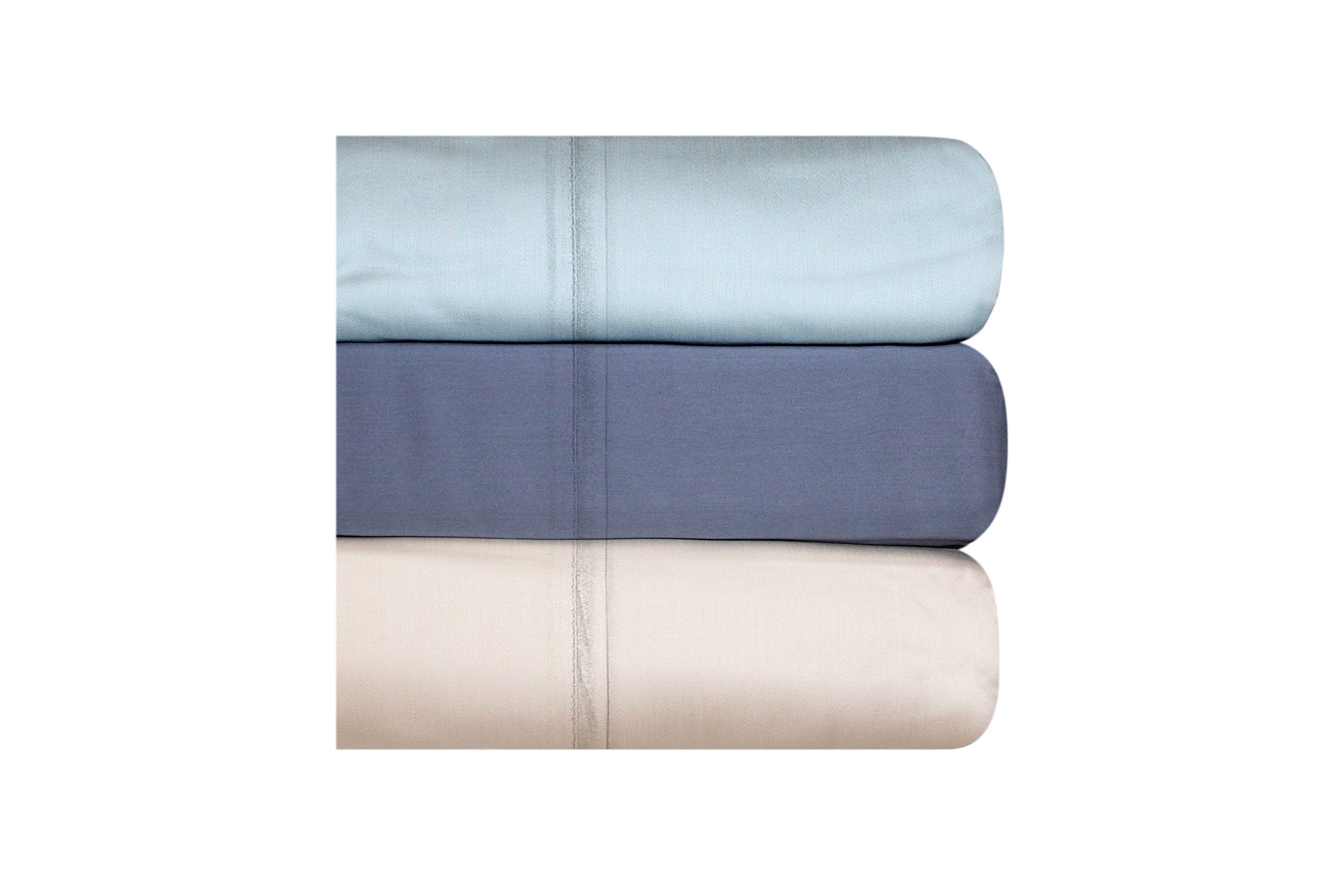Tempur-Pedic Cool Luxury Sheet Set – Luxurious Softness and Breathable Fabric Keep You Comfortable – Queen, Silver Sconce - Includes 2 Standard Pillowcases, 1 Queen Flat Sheet, 1 Queen Fitted Sheet