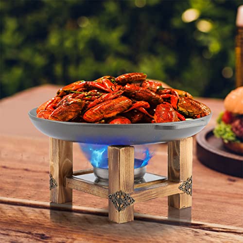 BBQ Round Roasting Tray, luminum Ceramic Plate Non Stick Grill Plate Barbecue Skewers Chafing Dish Party Buffet Pan Cookware for Barbecues, Camping, Durable and Reusable (2M)