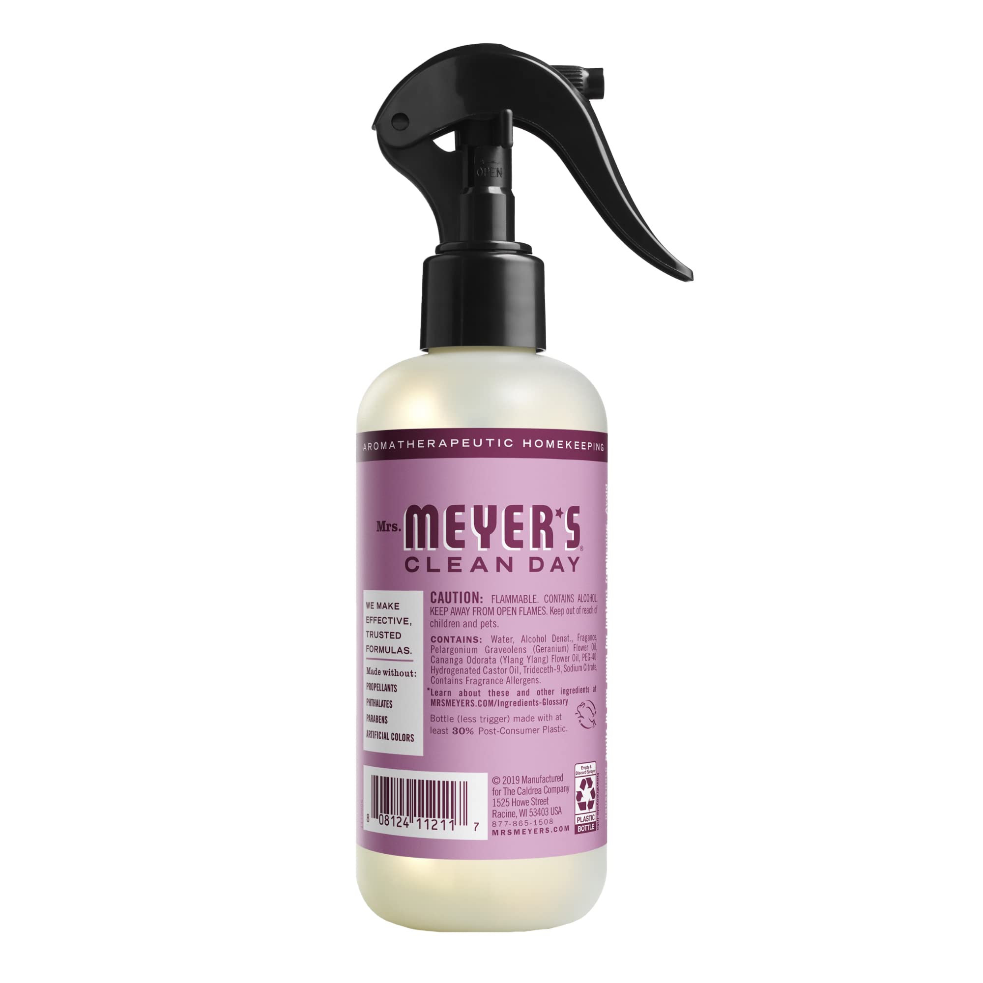 MRS. MEYER'S CLEAN DAY Room and Air Freshener Spray, Non-Aerosol Spray Bottle Infused with Essential Oils, Peony, 8 fl. oz - Pack of 3
