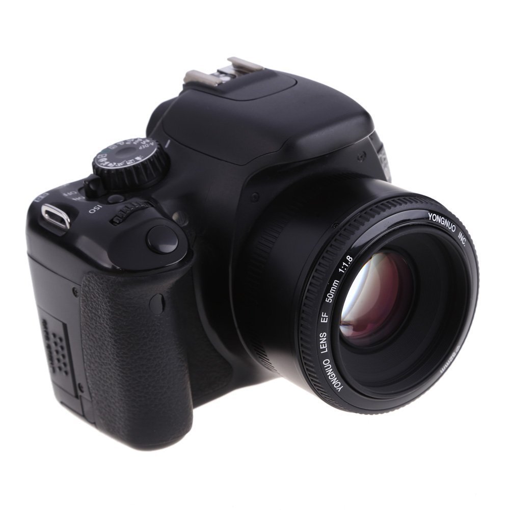 Yongnuo YN50mm F/1.8 Lens Large Aperture AF Lens in Black for Canon EOS Rebel Digital Camera+INSEESI Clean Cloth (LYSB01535NNGY-ELECTRNCS)