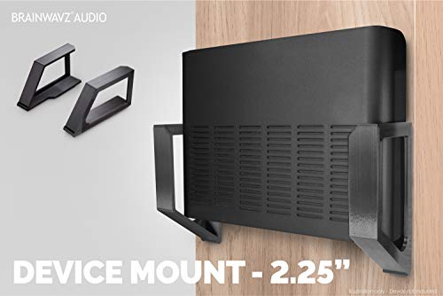 Screwless 2.25" Wide Cable Box Mount, Modem, Router, Mesh, Streaming Media Devices & More Wall Mount | Wall Mount Any Device Upto 2.25" Wide & 6lb in Weight, VHB Adhesive, No Tools by Brainwavz