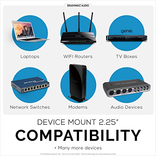 Screwless 2.25" Wide Cable Box Mount, Modem, Router, Mesh, Streaming Media Devices & More Wall Mount | Wall Mount Any Device Upto 2.25" Wide & 6lb in Weight, VHB Adhesive, No Tools by Brainwavz