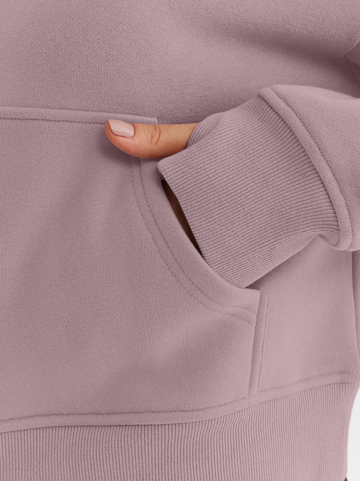 Trendy Queen Womens Half Zip Cropped Pullover Oversized Sweatshirts Fleece Quarter Zipper Hoodies Winter Clothes Sweaters Thumb Hole Darkpink