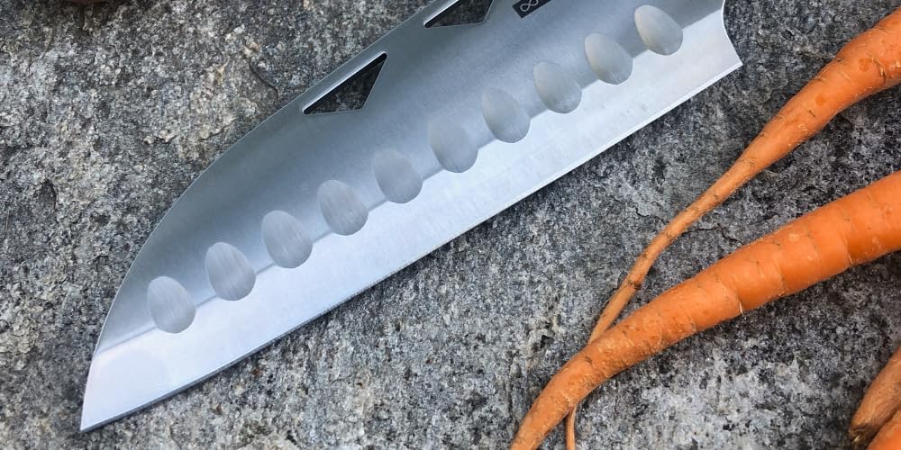 nCamp Food Prep Folding Knife - Premium Chef and Santuko Folding Knife Bundle, Premium-Quality,Compact Outdoor Cooking Knife with 9CR18MOV Steel Blade, wood handle for a comfortable secure grip