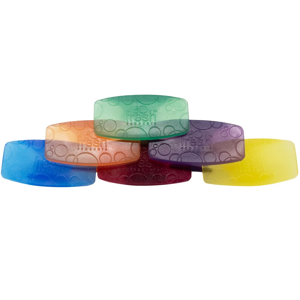 Fresh Products Eco Bowl Clip Air Freshener - Versatile Design Toilet & Trash Freshener - Chemical Free Natural Oils - Discreet - Lasts 30 Days - Made in USA - Variety Pack 6 pk