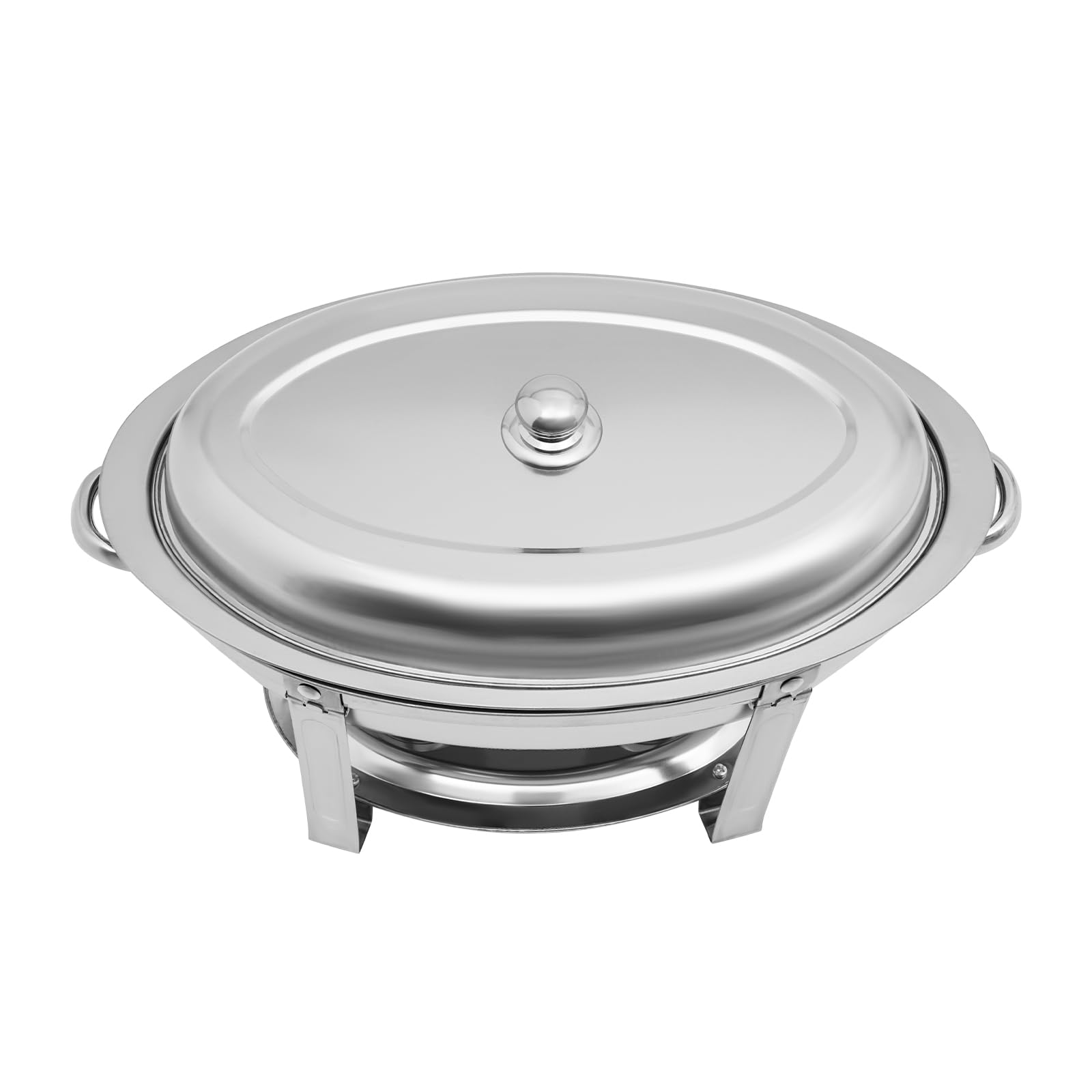 Shikiy 8.45QT Chafing Dish Food Warmer Pan, Stainless Steel Oval Chafers for Catering, Buffet Servers Food Heating Trays Buffet for Dinners, Catering, (Silver)