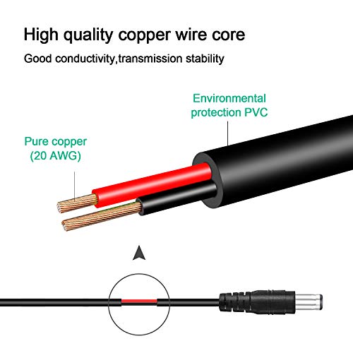 XINYUWIN USB Type-A Male to 5.5mm x 2.1mm Barrel 5V DC Power Cable with 4 Connectors Compatible with Laptop, Notebook, HUB Splitter, Router, LED Lights, USB Speaker