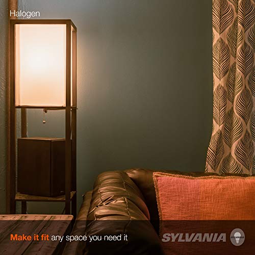 SYLVANIA Halogen A19 Light Bulb, 43W=60W Equivalent, E26 Medium Base, 600 Lumens, 100 CRI, 2700K Soft White - 4 Pack (50005)