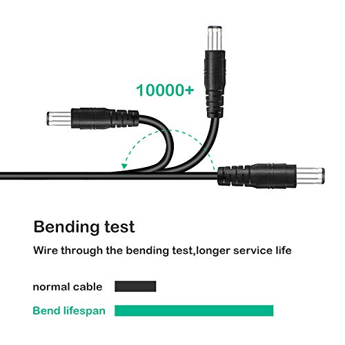 XINYUWIN USB Type-A Male to 5.5mm x 2.1mm Barrel 5V DC Power Cable with 4 Connectors Compatible with Laptop, Notebook, HUB Splitter, Router, LED Lights, USB Speaker