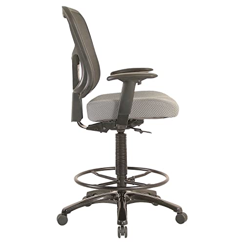 Tempur-Pedic Mid-Back Fabric Drafting Stool, Gray (TP8200-GREY)
