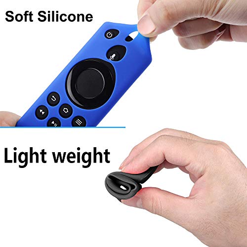 [3 Pack] Silicone Cover Case for TV Firestick/TV (3rd Gen) 4K Compatible with All-New 2nd Gen Remote Control (Red Blue and Purple)