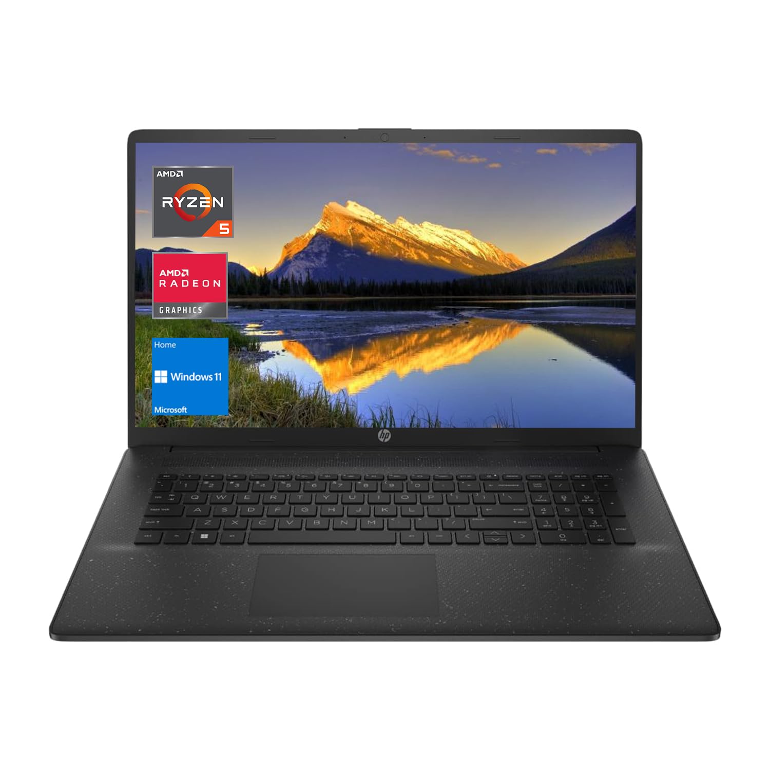 HP 2023 17 Laptop, 17.3" FHD Display, AMD Ryzen 5 7530U Processor (Beat i7-1165G7), 32GB RAM, 1TB PCIe SSD, Webcam, HDMI, Wi-Fi 6, Bluetooth, Windows 11 Home, Black