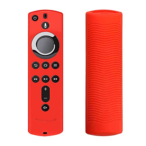 [3 Pack] Silicone Cover Case for TV Firestick/TV (3rd Gen) 4K Compatible with All-New 2nd Gen Remote Control (Red Blue and Purple)