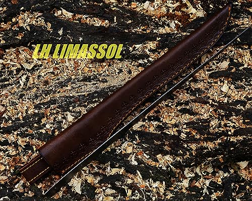 Handmade Damascus Steel Boning Knife Fillet Knife Chef Kitchen Knife with Leather Sheath Wood Handle 14" Blank blades knife making kit (BLANK BLADE)