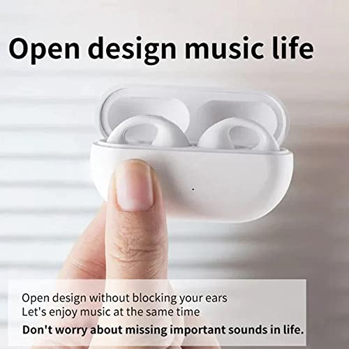 MONKPEAR 2SET Wireless Ear Clip Bone Conduction Headphones - Mini Bone Conduction Headphones, Open Ear Headphones Wireless Bluetooth for Running Sports (C)