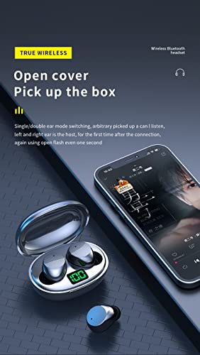 LmtLessDeals Wireless Bluetooth Earbuds Game Headphones 5.3 BT HiFi Stereo Premium Sound with Heavy Bass Shock K20 Touch Control Smart Noise Reduction Long Battery Life