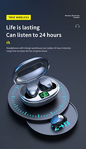 LmtLessDeals Wireless Bluetooth Earbuds Game Headphones 5.3 BT HiFi Stereo Premium Sound with Heavy Bass Shock K20 Touch Control Smart Noise Reduction Long Battery Life