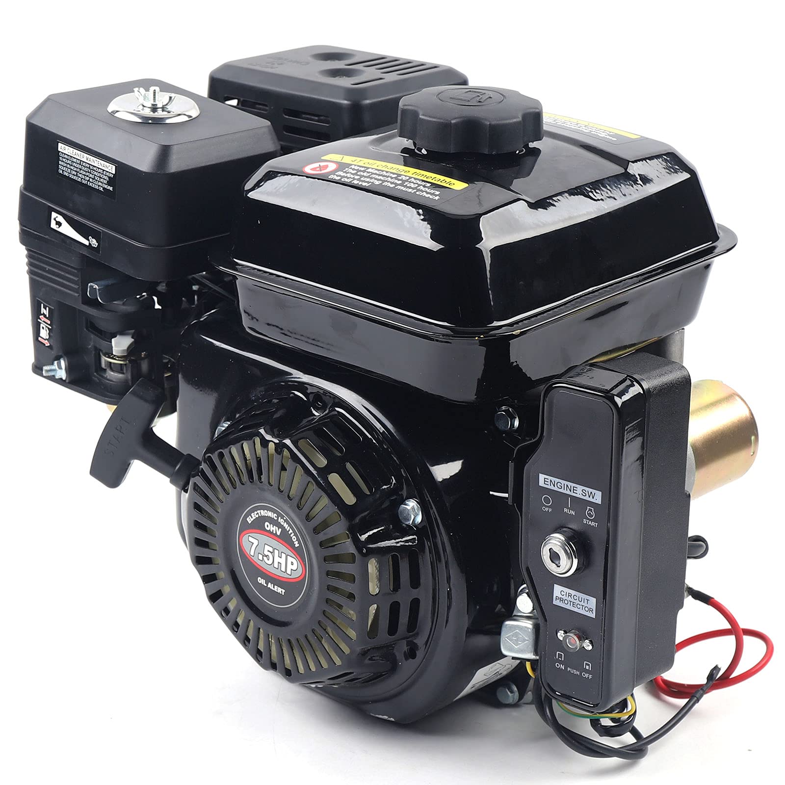 212Cc 4 Stroke 7.5 Hp 3600 RPM Electric Start Go Kart Log Splitter Gas Engine Motor Power USA