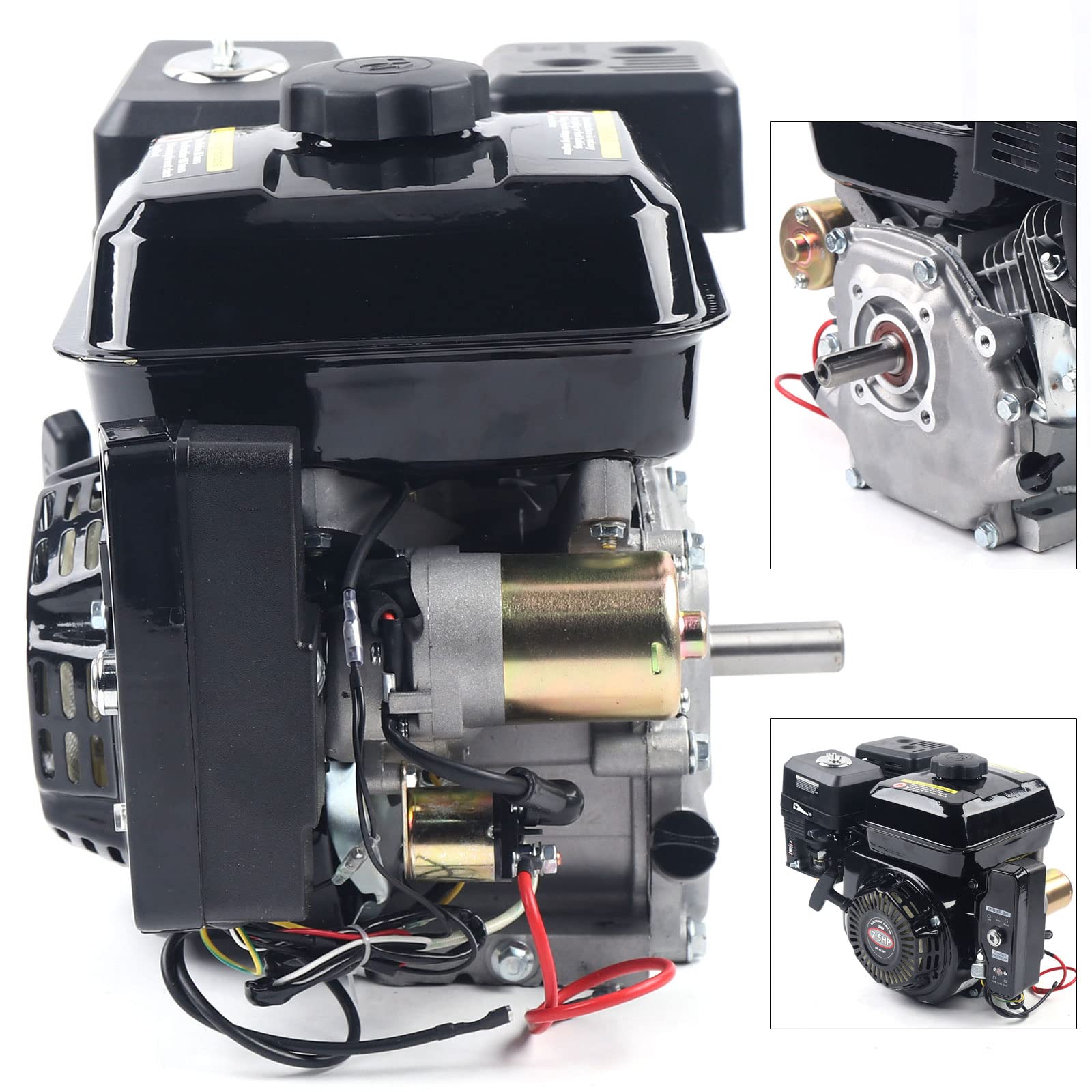 212Cc 4 Stroke 7.5 Hp 3600 RPM Electric Start Go Kart Log Splitter Gas Engine Motor Power USA