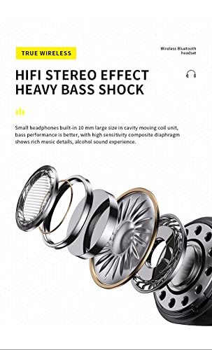 LmtLessDeals Wireless Bluetooth Earbuds Game Headphones 5.3 BT HiFi Stereo Premium Sound with Heavy Bass Shock K20 Touch Control Smart Noise Reduction Long Battery Life