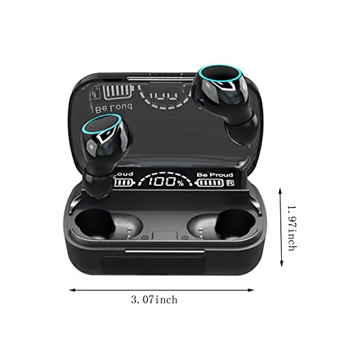 CENGNIAN Wireless Earbuds Bluetooth Headset LED Power Display, Ear Buds Headphones, Ear Budsstereo Earphones 5.2 in-Ear Type, Built-in Mic Headset Premium Deep Bass for Sport with Charging Case