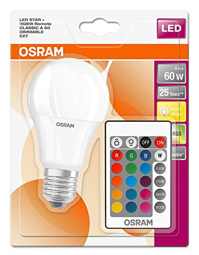 Osram LED Star Classic A E27 9 W Corn Light Plastic Assorted Colours LEDVANCE, 11.4 x 6 x 6 cm 2 Units