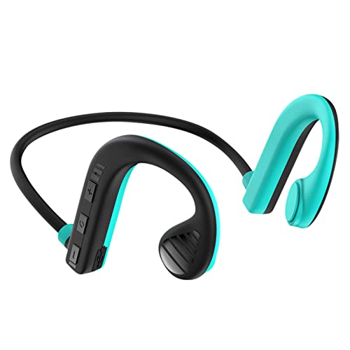 Nsxcdh Bone-Conduction Headphones, Wireless Bluetooth 5.2 Open-Ear Bluetooth Sport Headset Sweat Resistant Stereo Earbuds Earphone, for Sports, Running, Support SD Card