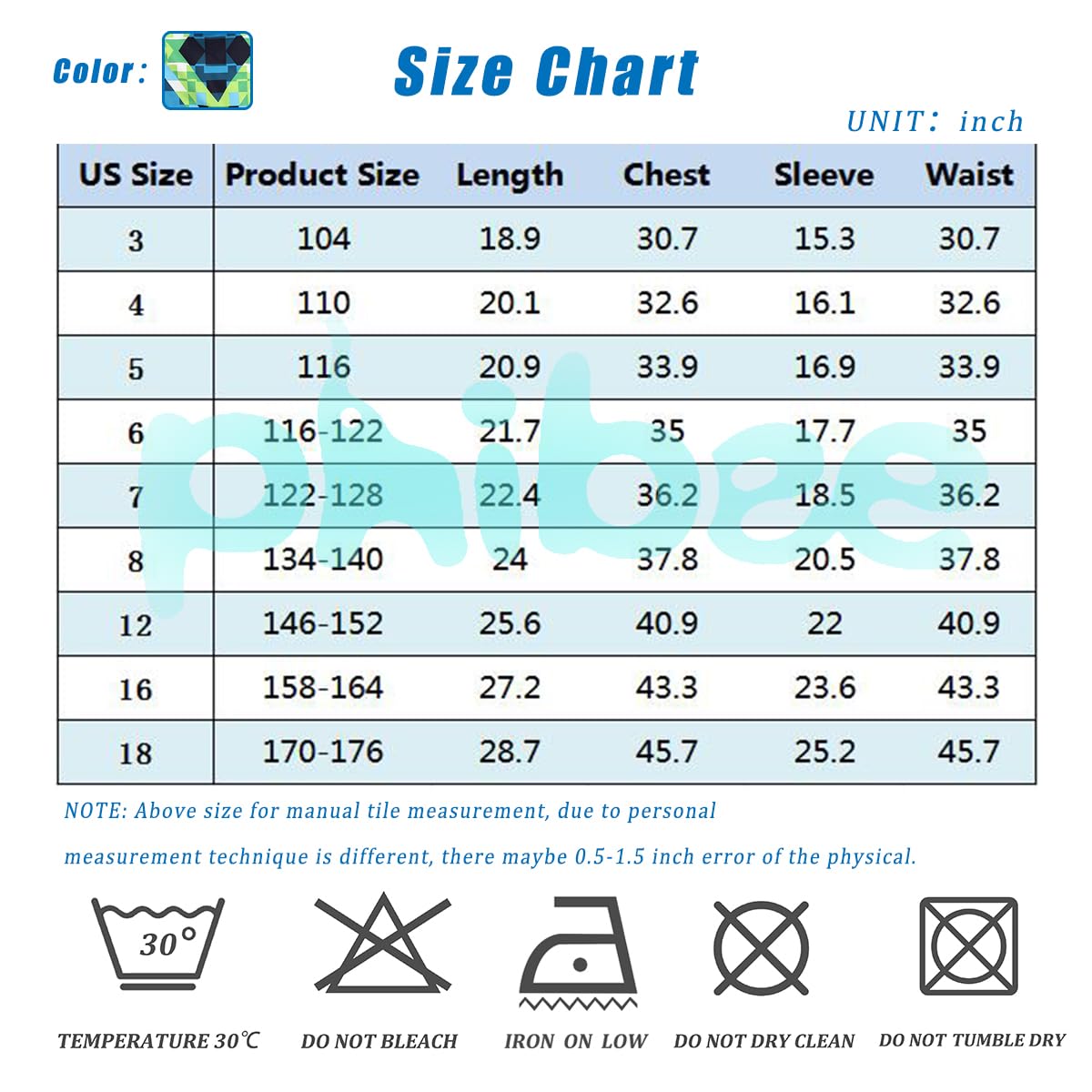 PHIBEE Big Boy's Waterproof Breathable Snowboard Ski Jacket Size 12