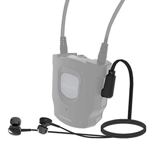 Avantree Wireless Neck Loop 2.4G Receiver with 1 Wired Earphone HT380 / HT381, Replacement/Additional Wireless Earbuds for TV Watching