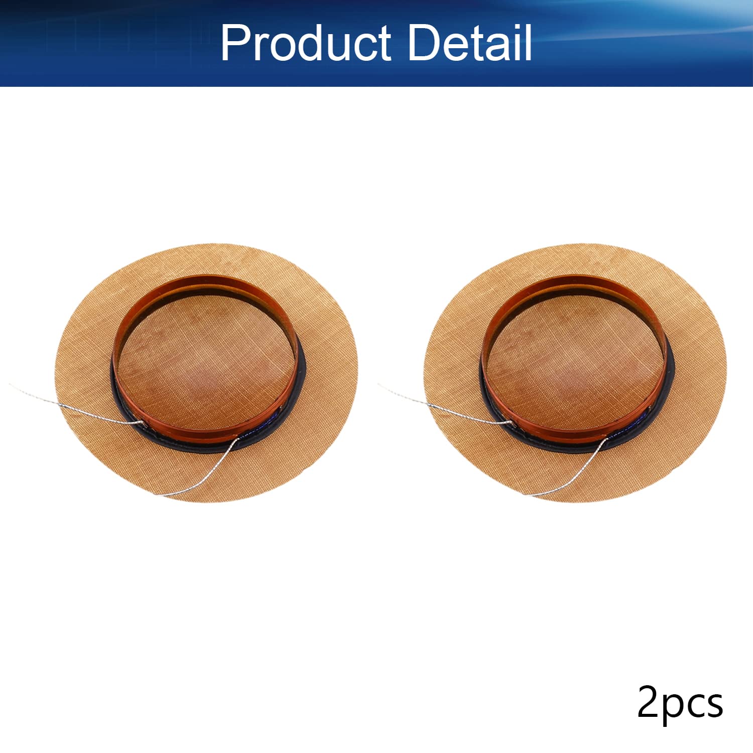 Heyiarbeit 25.5mm Tweeter Voice Coil Audio Speaker High Tone Silk Dome Tweeter Accessory for Audio Replacement 16Ohms 2Pcs
