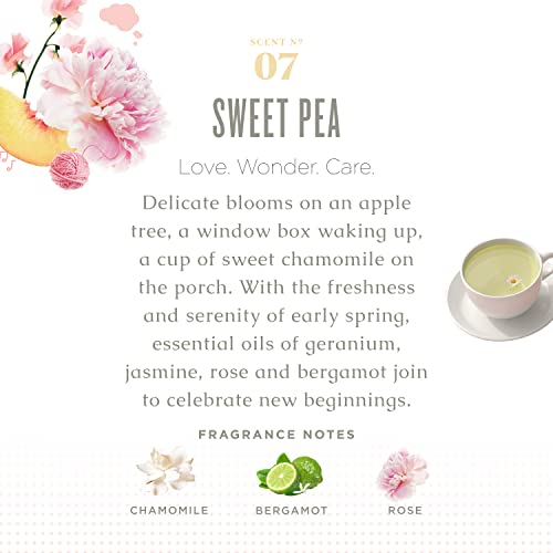 Caldrea Linen and Room Spray Air Freshener, Made with Essential Oils, Plant Derived Ingredients, Sweet Pea Scent, 16 oz