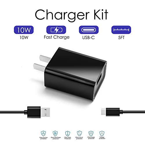 ycwwzzh 5FT USB C Fast Wall Charger Charging Cable Cord Compatible with for Alcatel Joy Tab 2 Alcatel 3T 8 1T10, Remarkable 2 Tablet, LG Stylo 4 5 6 G5 G6 G7 G8 G8X V20 V30 V30S V35 V40 V50 V60