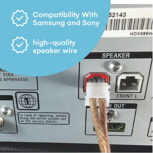 6 Pieces Wire Cord Cable JST Connectors for Sony and Samsung Home Theater Speaker 4.2mm Tool-Free Quick Splice connectors Made in The USA