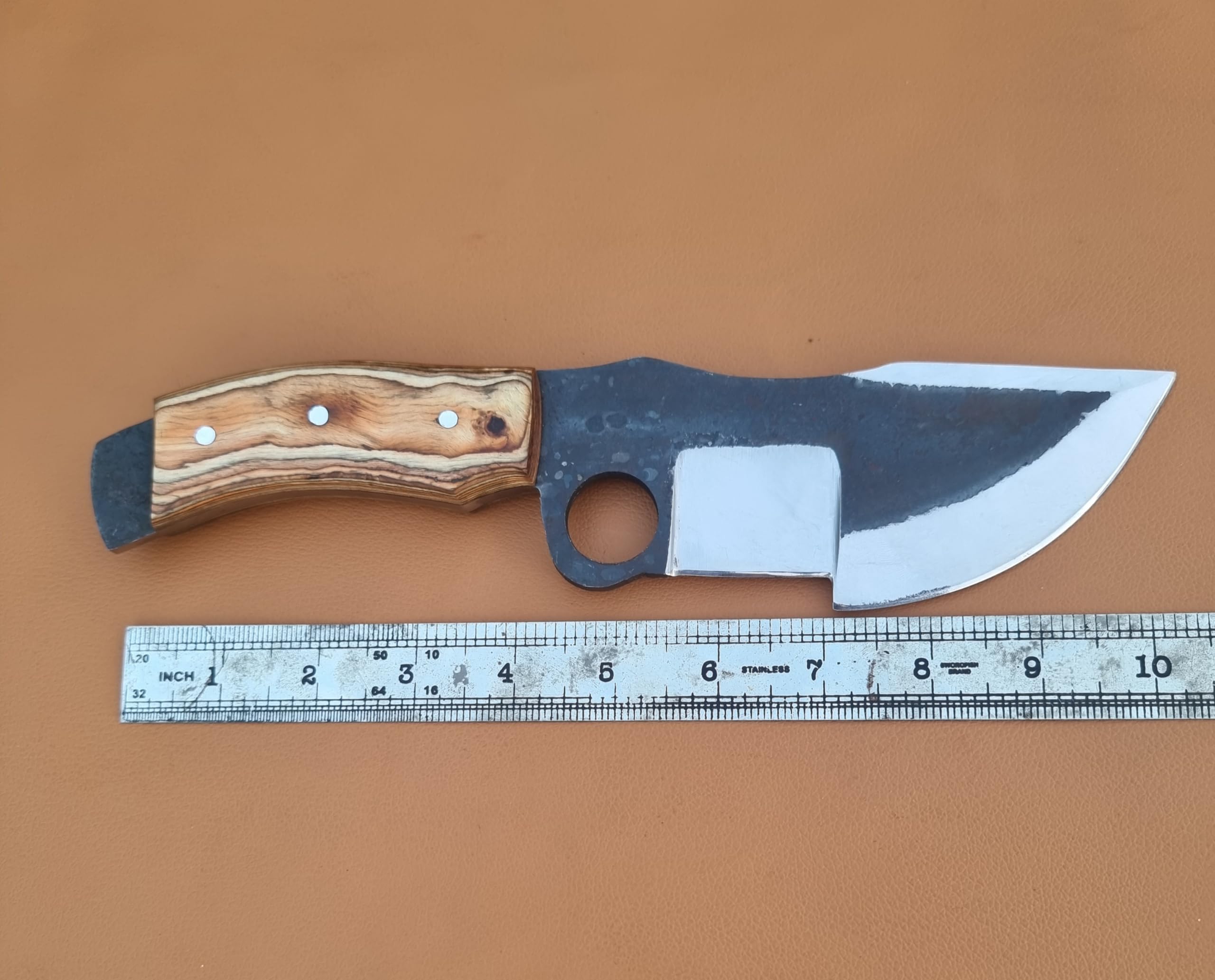 Meerab Corporation Handmad High Carbon Steel Hunting Tracker Knife Overall 10 Inches With Olive Wood Handle