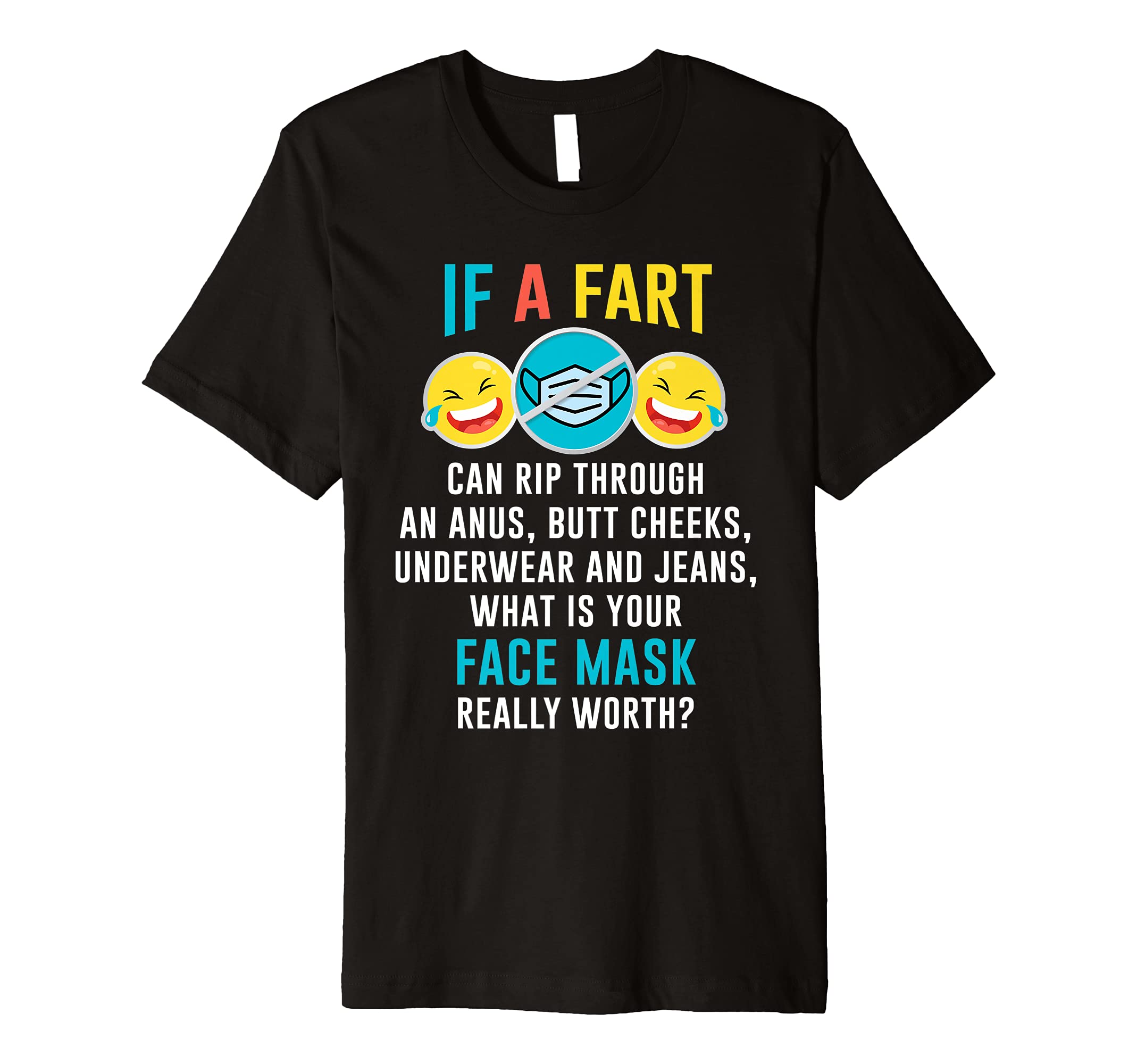 Funny Anti Mask Fart Meme - Fresh Air Breather Premium T-Shirt
