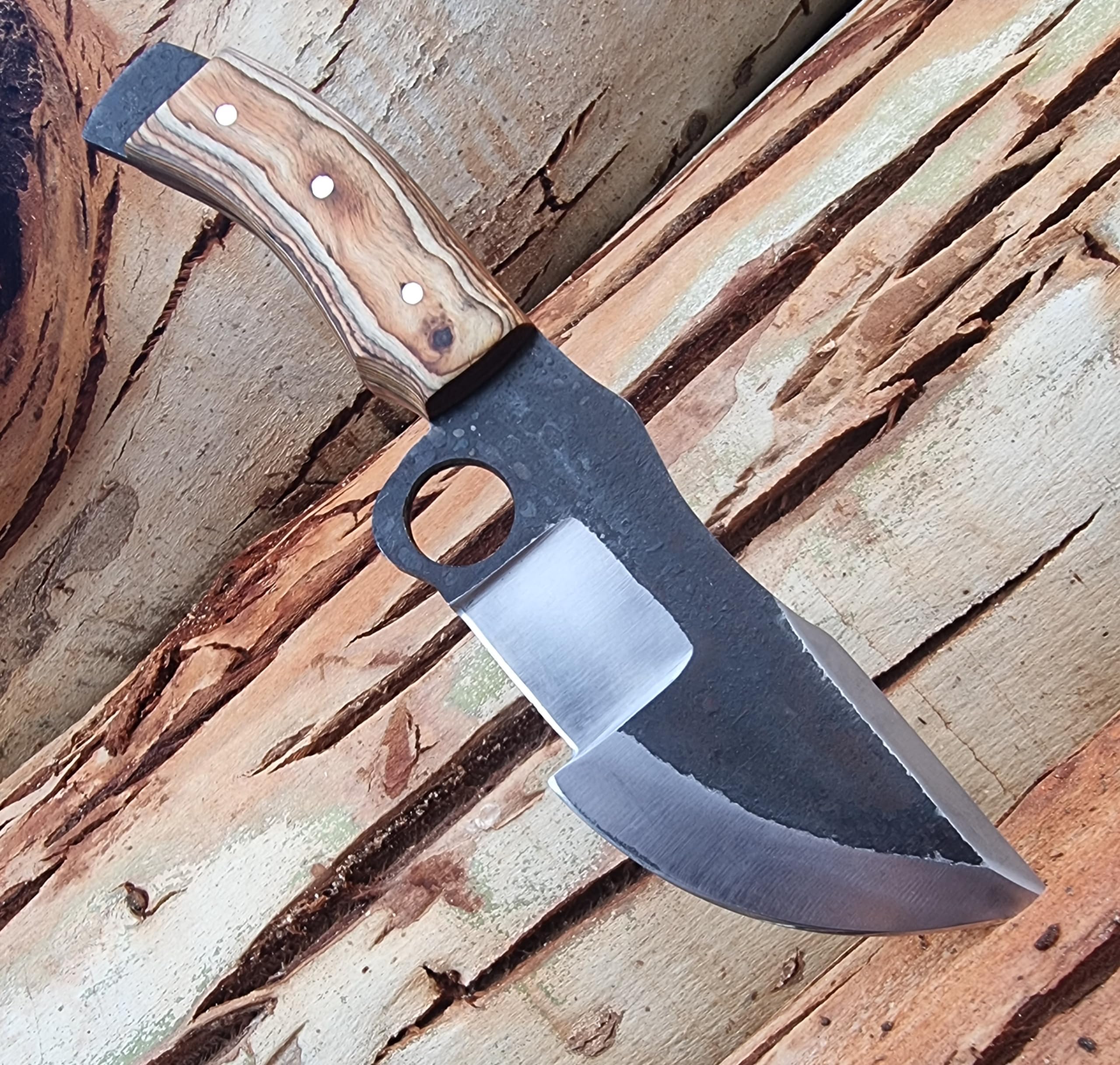 Meerab Corporation Handmad High Carbon Steel Hunting Tracker Knife Overall 10 Inches With Olive Wood Handle