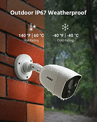 ANNKE Home Wired Camera Security System, 8CH 5MP Lite H.265+ AI DVR with 1 TB Hard Drive and 8 X 1080P HD Weatherproof PIR Cameras, Human/Vehicle Detection, White Light Alarm, Email Alert–E200
