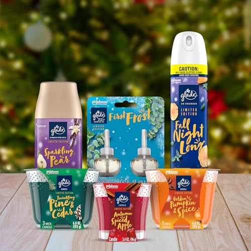 Glade Automatic Spray Refill, Air Freshener for Home and Bathroom, Twinkling Pine & Cedar, Limited Edition Scent, 6.2 Oz, 2 Count