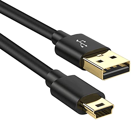 Mini USB Cable for Canon PowerShot Rebel EOS DSLR ELPH Digital Camera,Mini B Cord for GoPro Hero 3+,HD,MP3 Player,PS3 Controller Cord,Garmin GPS,Dash Cam,SCOVEE Data Transfer Charging Charger Wire 3ft