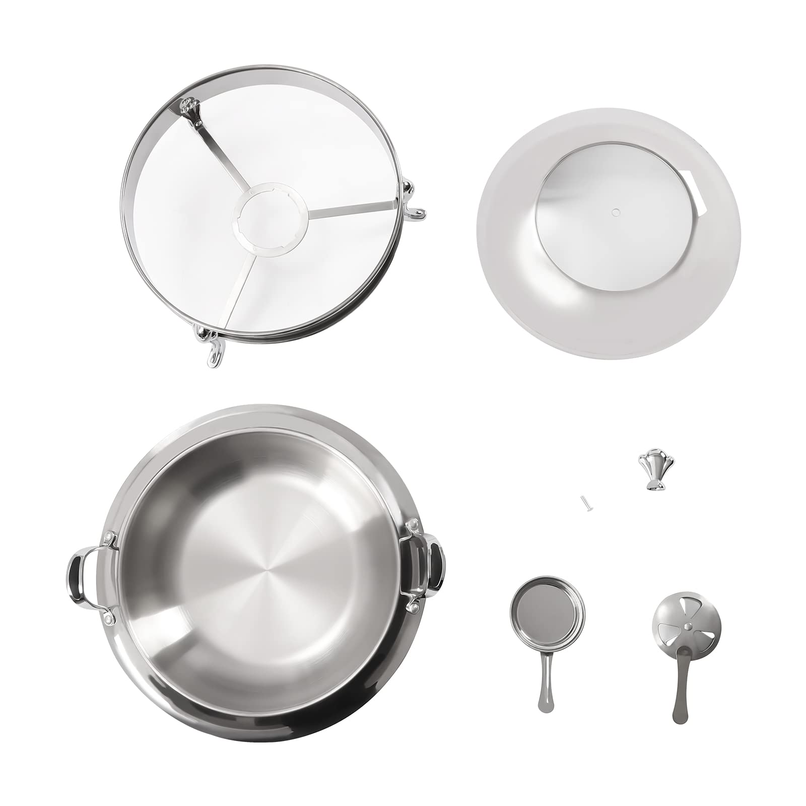 Leblett Chafing Dish Set,Round 3.17Qt Buffet Servers and Warmers with Lid,Stainless Steel Catering Chafer Chafing Dish Set,Buffet Party Food Warmer,3L Buffet Warmer Tray