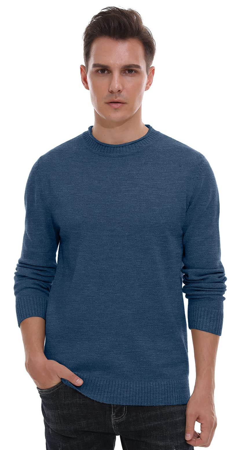 Sailwind Men's Crewneck Sweater Soft Casual Sweaters for Men Classic Pullover Sweaters