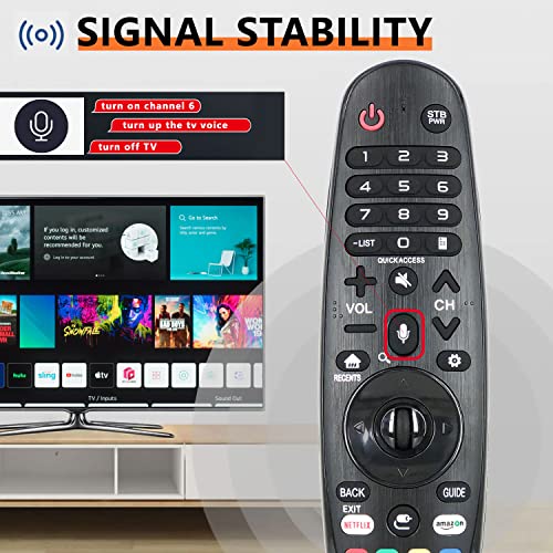Universal Remote Control fit All LG Smart-TV,for LG LCD LED UHD QLED 4K HDR TVs(NO Voice Function and Flying Mouse Function)
