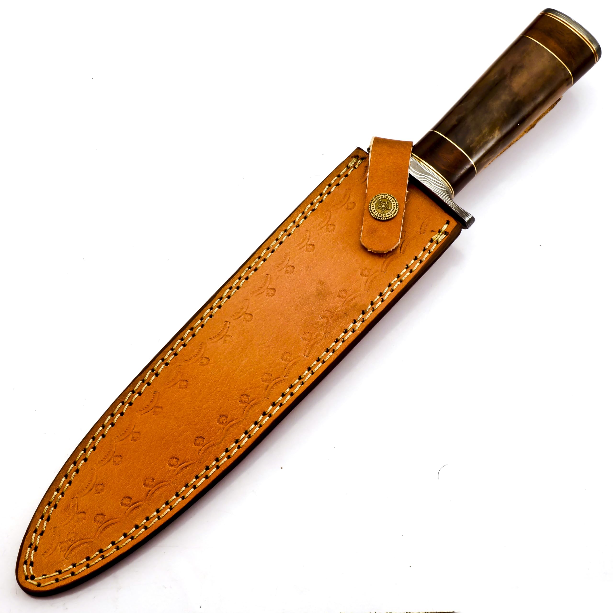 UK UNIQUE SHARP KNIVES Damascus Steel Dagger Knife DK.4012 - Beautiful Rose Wood & Black Micarta Handle