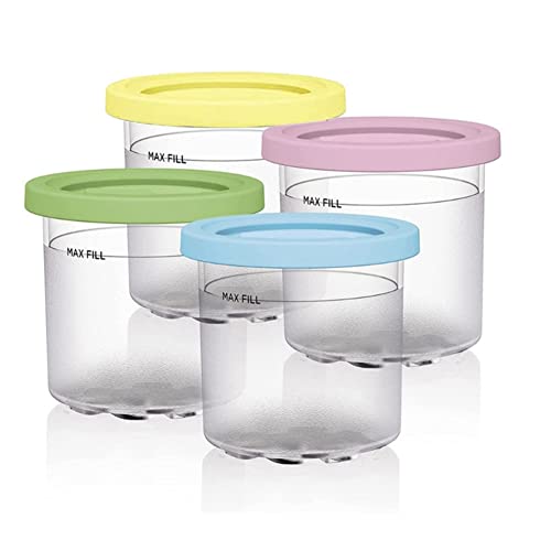 HASTA 4Piece for Ninja XSKPLID2CD,Compatible with for NC299AMZ and NC300S Series Cream Ice Cream Makers 1 Pint Replacement Parts